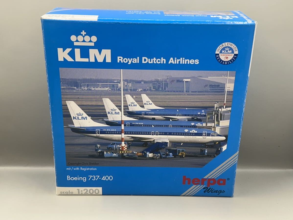 Yahoo!オークション - S059 herpa KLM Royal Dutch Airlines BOEING 73...