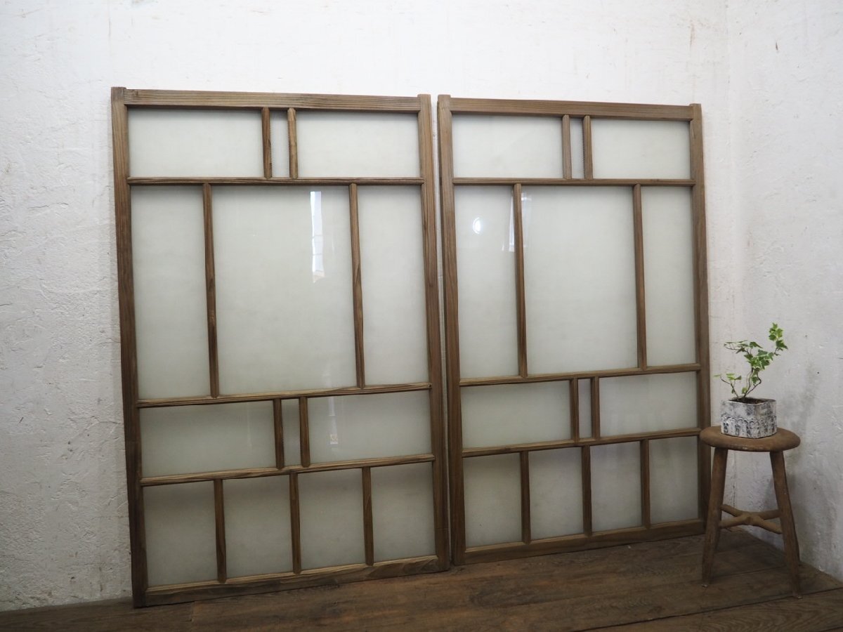 Yahoo!オークション - タS0224 【H146 5cm×W92cm】×2枚 アンティーク...