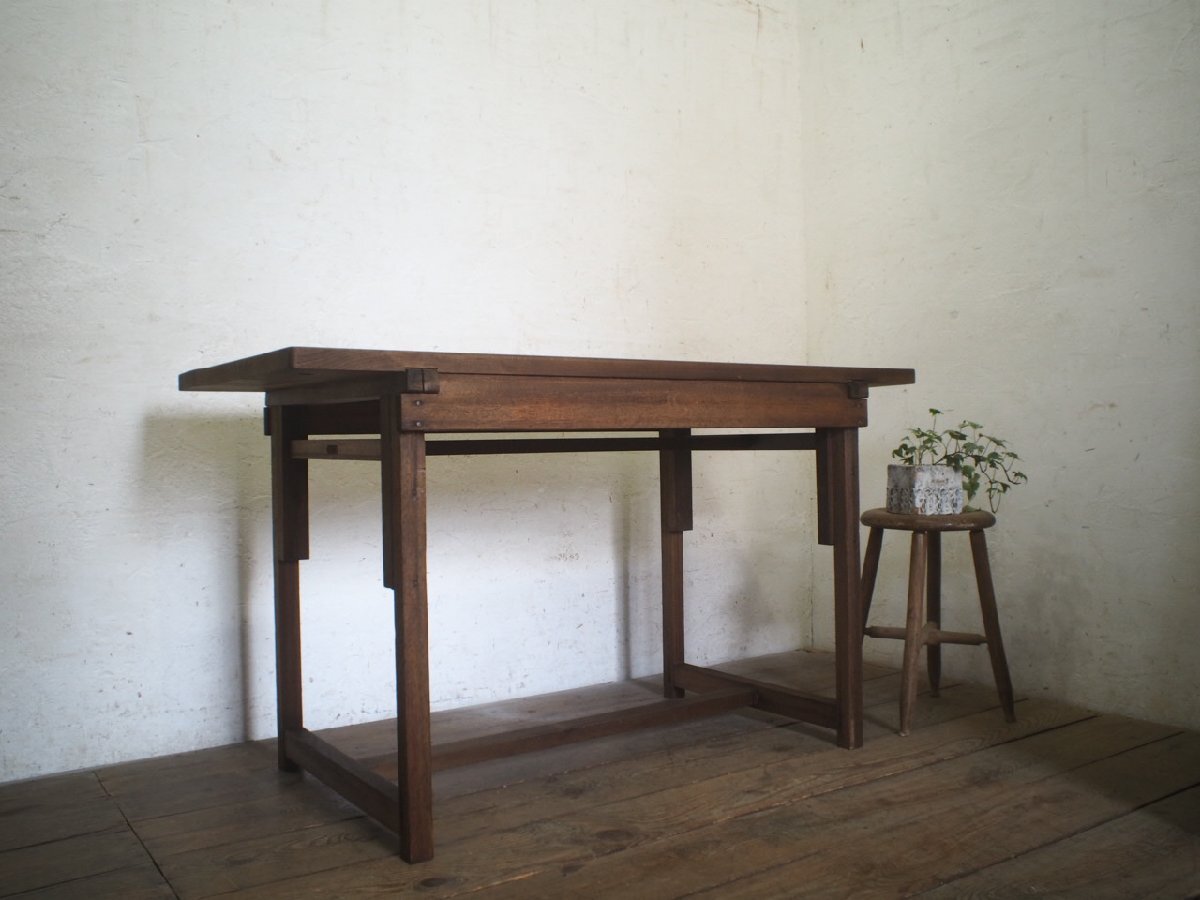 Yahoo!オークション - タ荷R0407 ②天板W122 5cm×D59 5cm ヴィンテー...