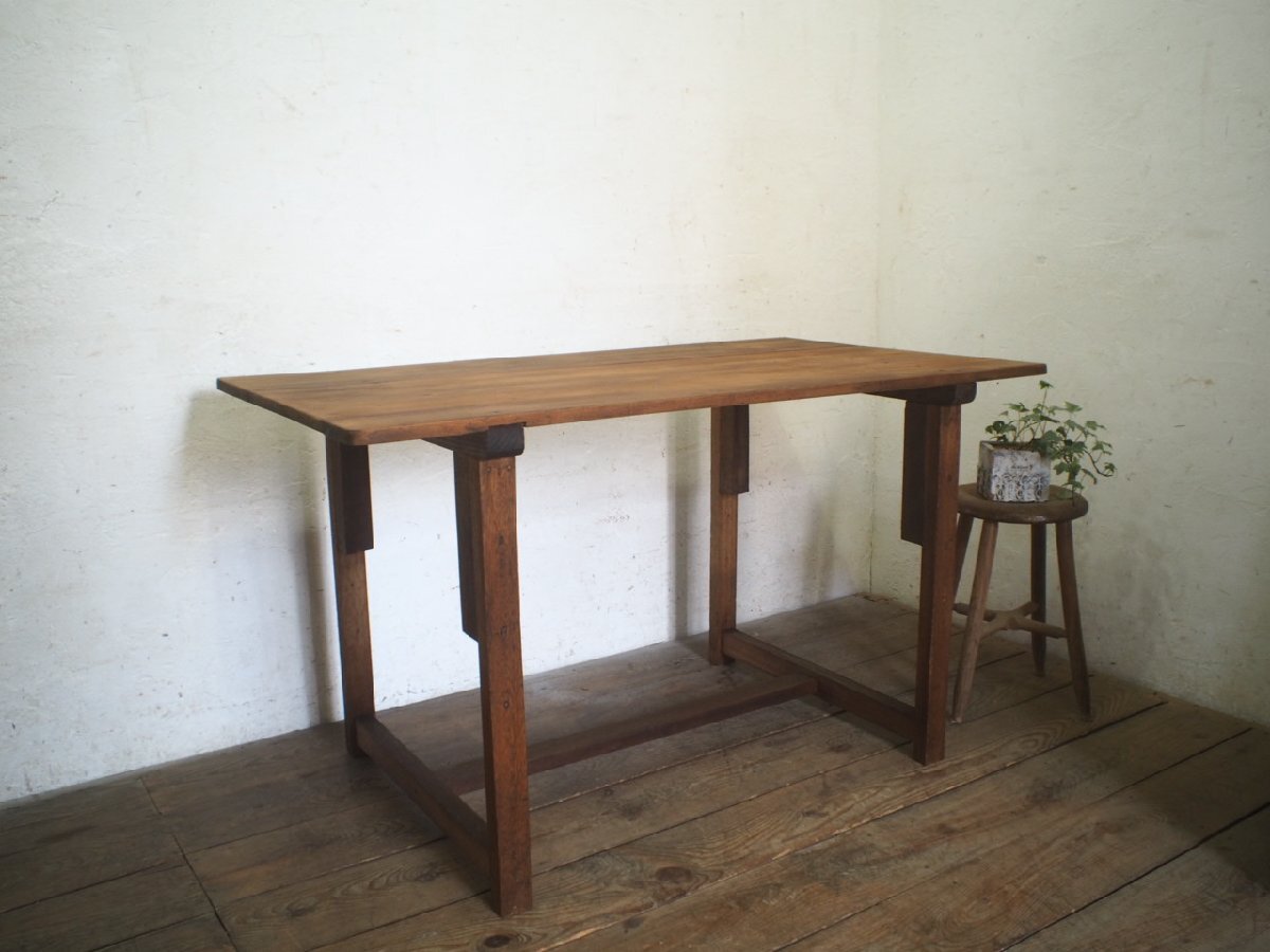 Yahoo!オークション - タ荷R0408 ③天板W122 5cm×D59 5cm ヴィンテー...