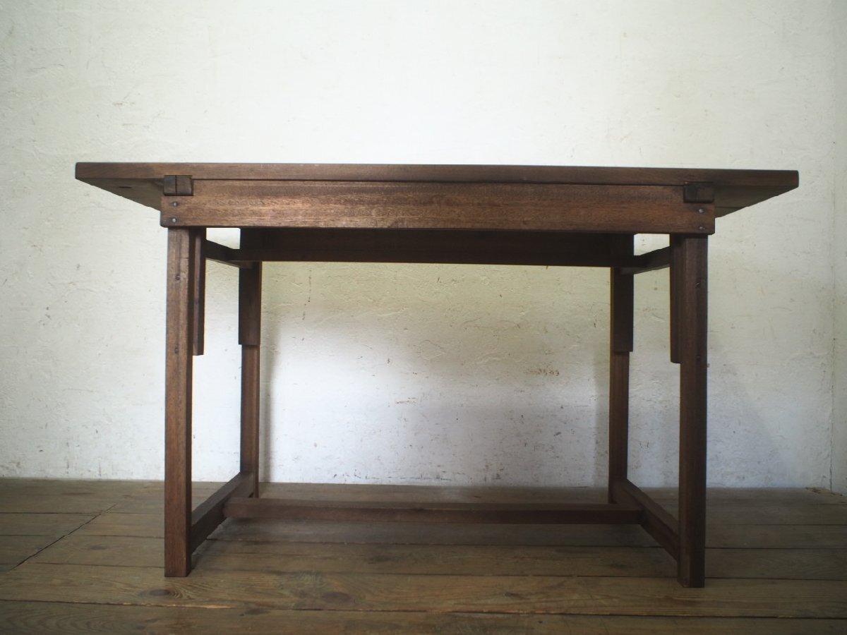 Yahoo!オークション - タ荷R0407 ②天板W122 5cm×D59 5cm ヴィンテー...