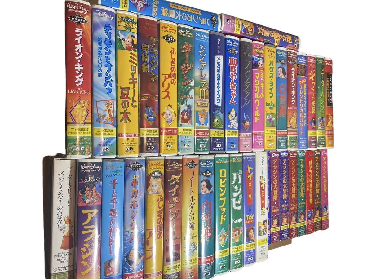 Yahoo!オークション - VHS ビデオテープ ディズニー 39本 ジブリ ア...