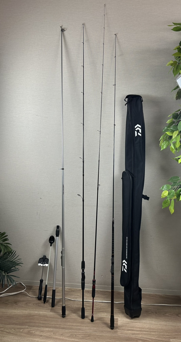 Yahoo!オークション - 5837-05 釣竿/つりざお/おまとめ4本/ダイワ/リバ...