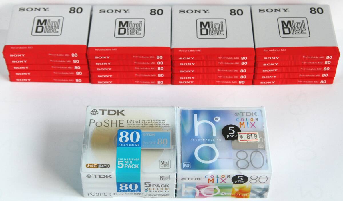 Yahoo!オークション - 【未開封品】SONY・TDK 80分MD 計30枚