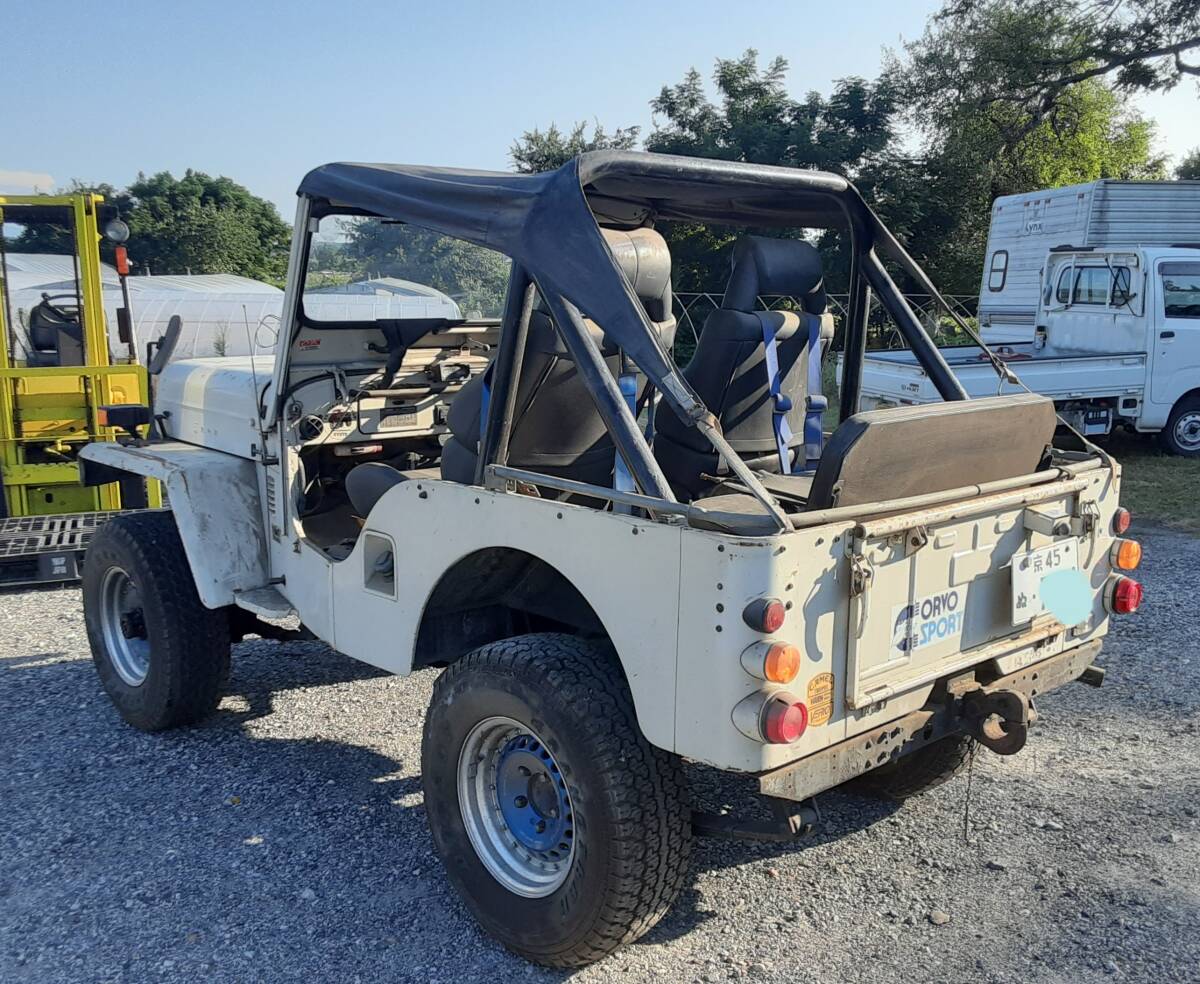 Yahoo!オークション - 希少 三菱ジープ J-J58 2人乗り 2000cc ガソリ...
