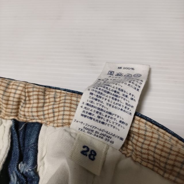 Yahoo!オークション - 45R/45rpm コットン インディゴ サイズ28 ジーン...