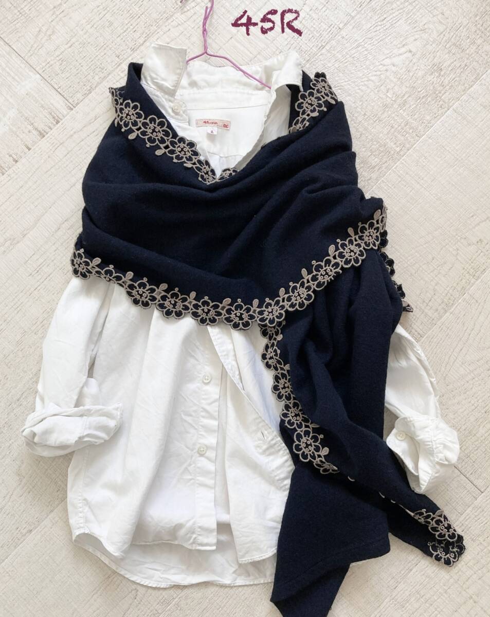 Yahoo!オークション - 45R 刺繍ウールストール 45rpm umii908