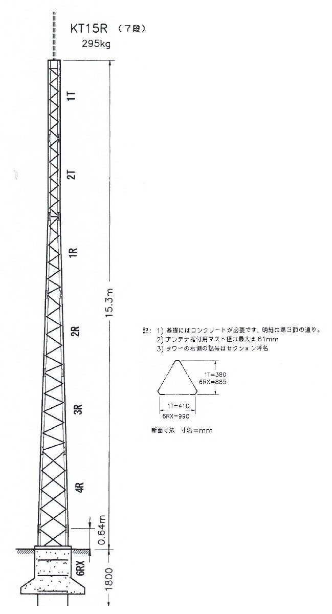 Yahoo!オークション - KT-15R【クリエイト・デザイン】アンテナ用タワ...