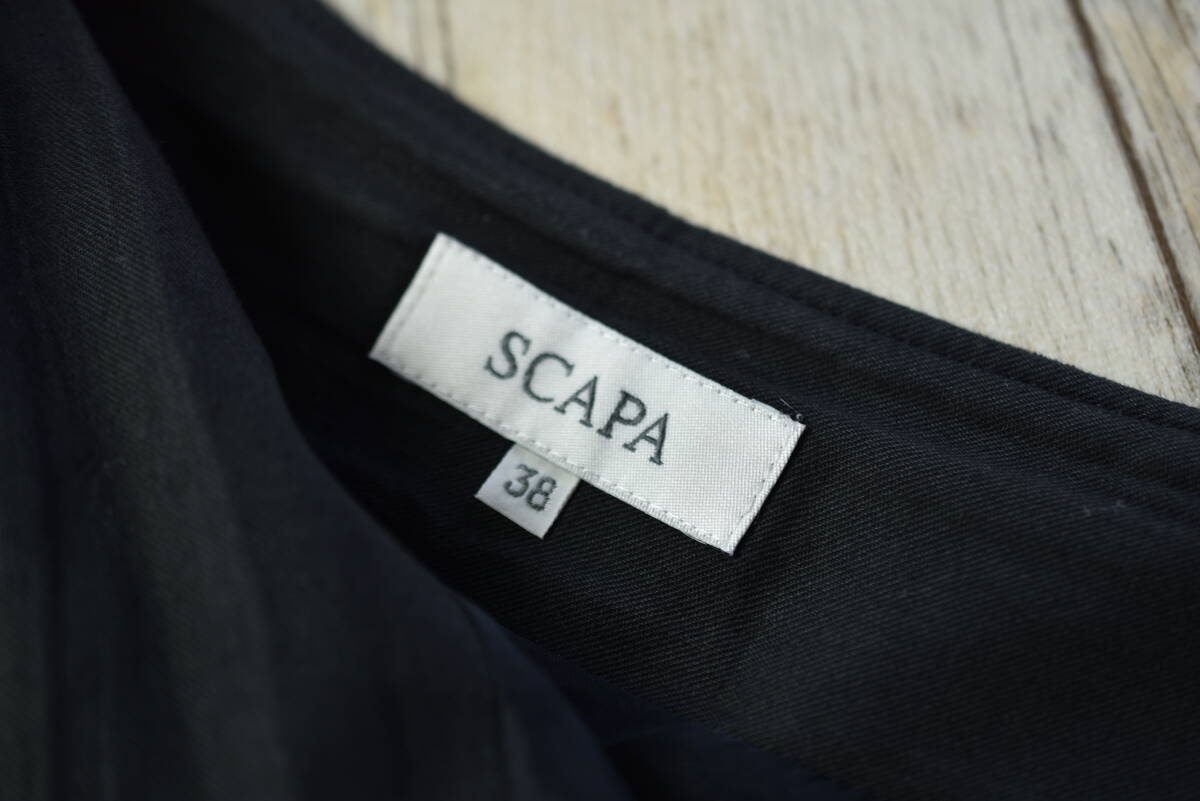 Yahoo!オークション - SCAPA スキャパ 花柄フレアロングスカート 黒色 ...