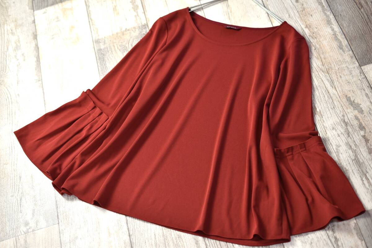 Yahoo!オークション - AMACA アマカ フレアスリーブジャージカットソー...