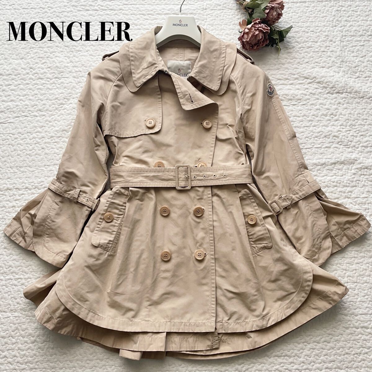 美品 MONCLER モンクレール DURENNE ロゴ トレンチコート 美品 MONCLER モンクレール DURENNE ロゴ トレンチコート