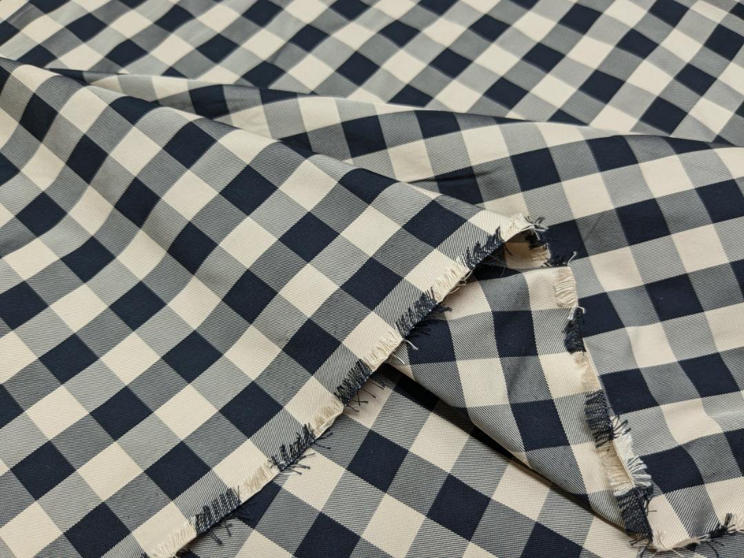 Yahoo!オークション - 形状記憶タイプ・大き目のギンガムチェック 薄茶...