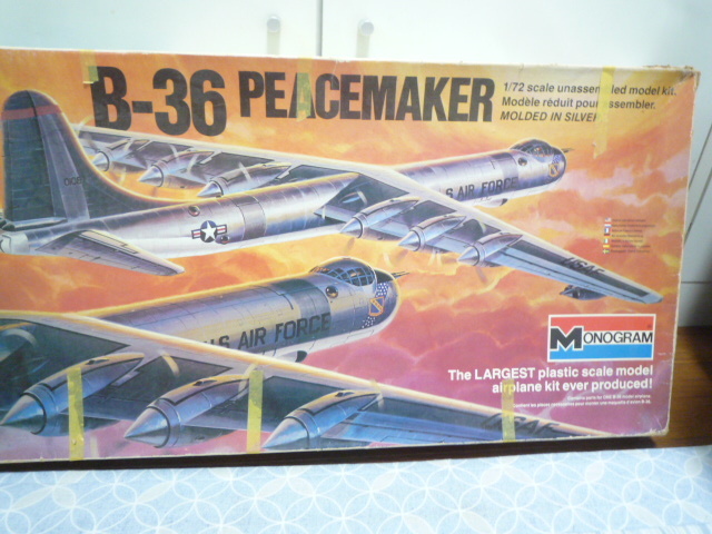 Yahoo!オークション - 箱やられ Monogram 1/72 B-36 PEACEMAKER