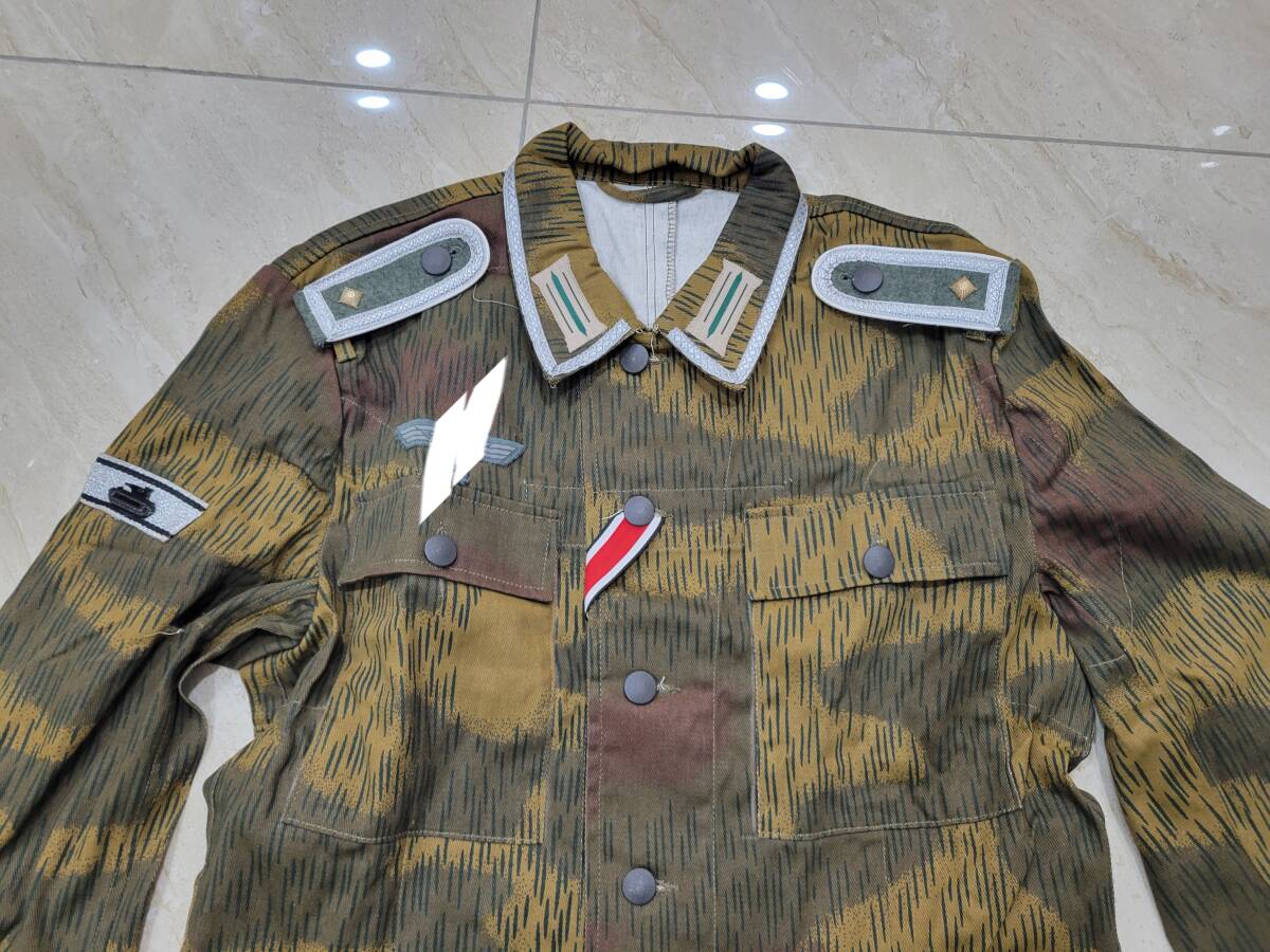 Yahoo!オークション - ドイツ軍 WW2 M43 ウォータースパターン迷彩ジャ...