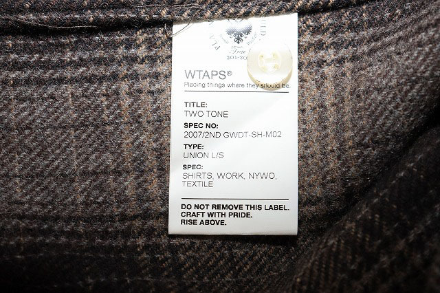 Yahoo!オークション - ダブルタップス WTAPS TWO TONE UNION SHIRT S G...