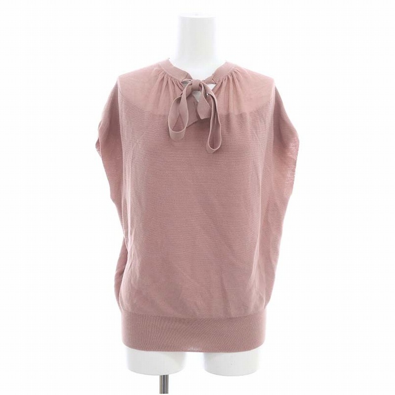 Yahoo!オークション - アナイ ANAYI 24AW バックリボンネックシアー プ...