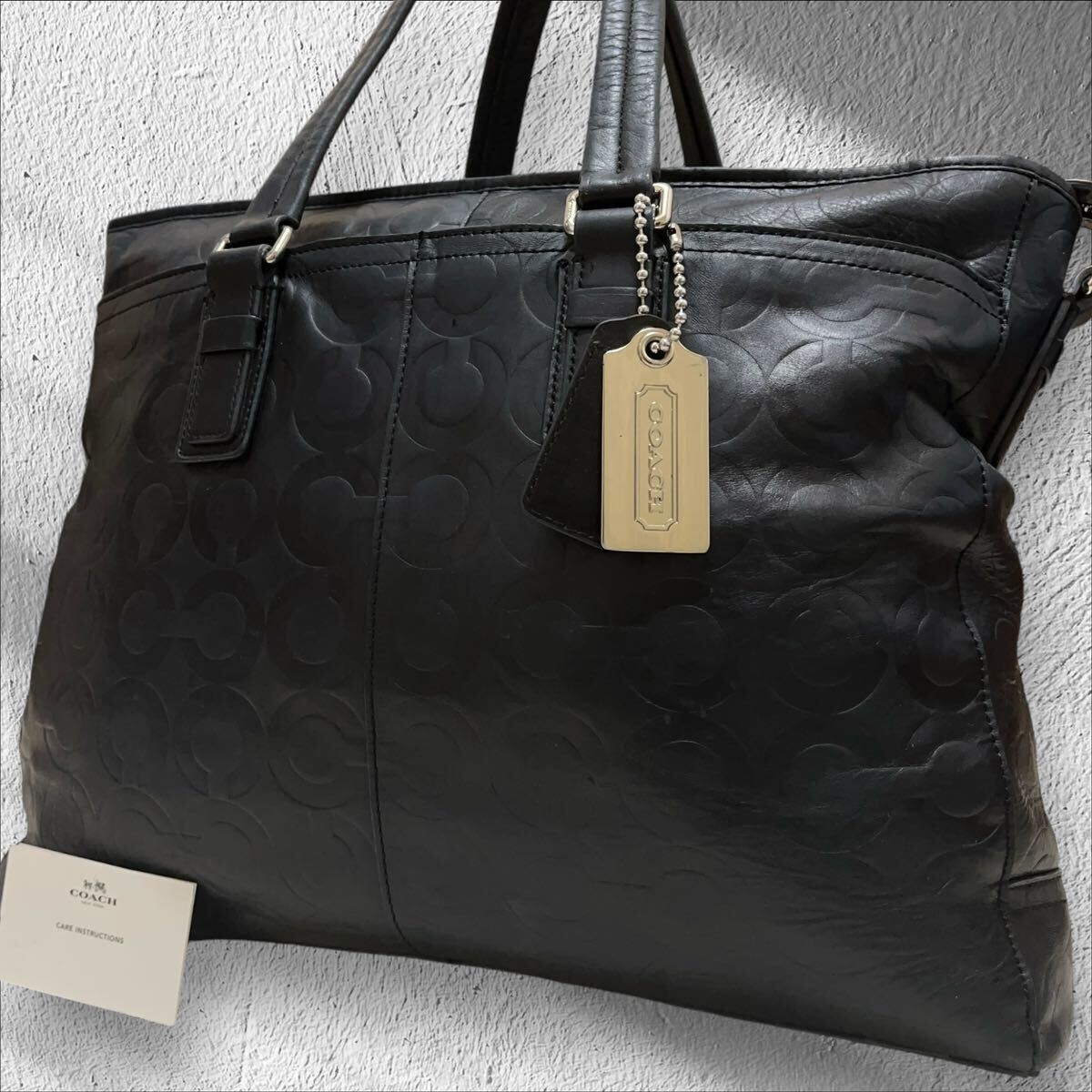 Yahoo!オークション - 【良品/A4 】COACH コーチ メンズ 大容量 トート...