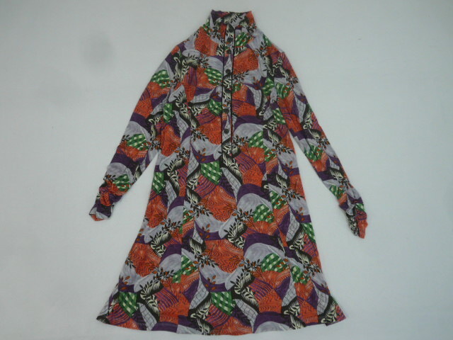 華やか 毛100 HIROKO KOSHINO 長袖 チュニック ワンピース 40 L 華やか 毛100 HIROKO KOSHINO 長袖 チュニック ワンピース 40 L