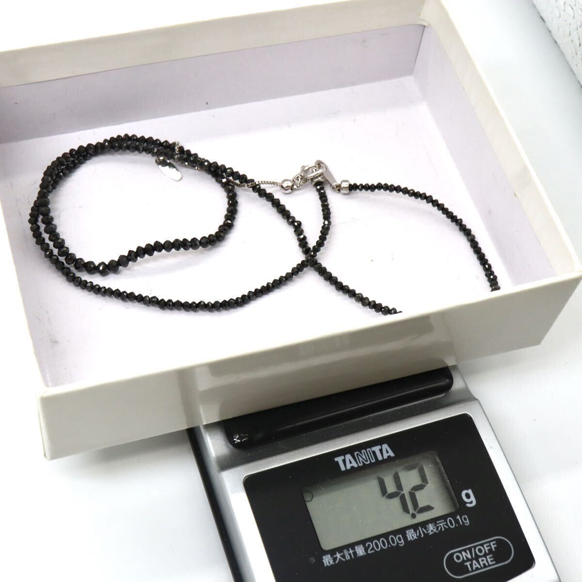 Yahoo!オークション - 15.84ct 《K18WG 天然ブラックダイヤモンドネッ...