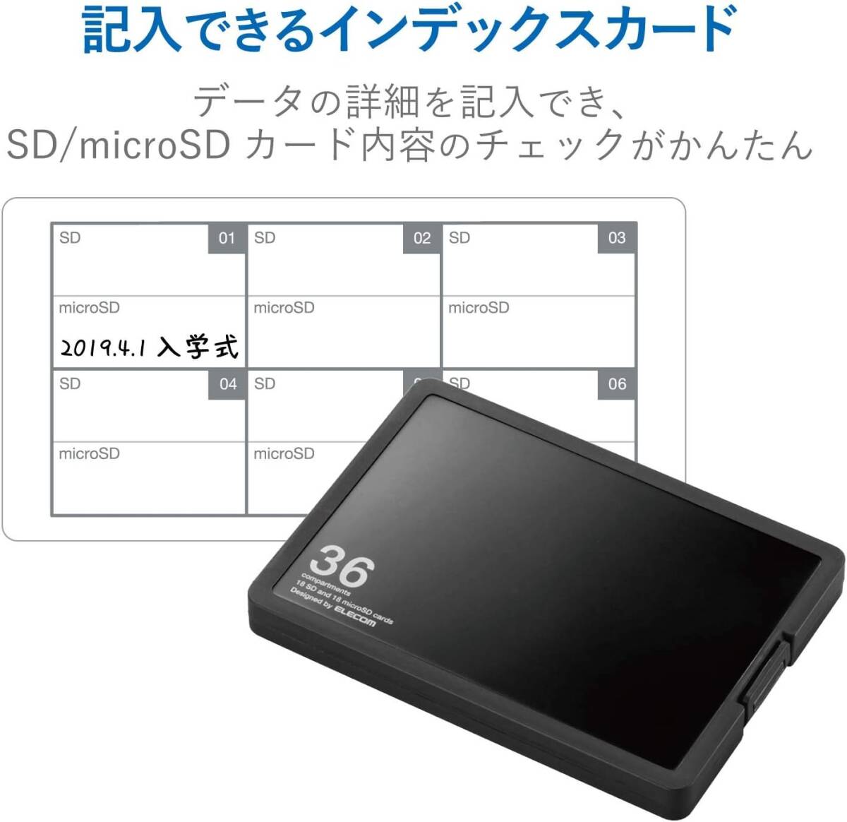 Yahoo!オークション - エレコム メモリカードケース 【SD18枚 + microS...