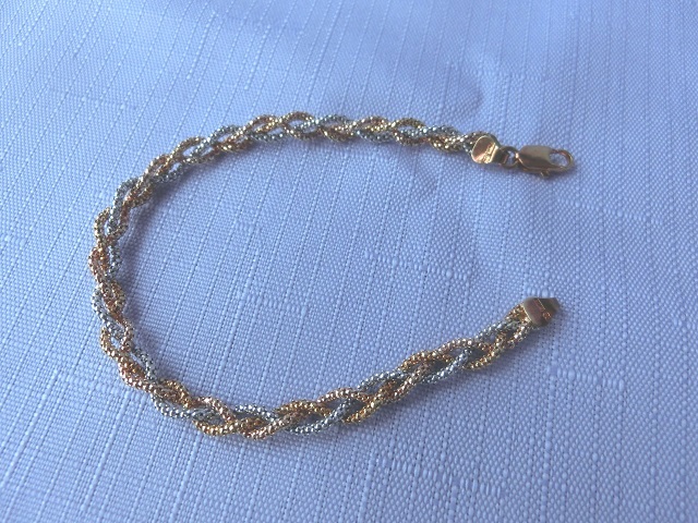 Yahoo!オークション - K18 6g デザイン ゴールド ブレスレット 2カラー...