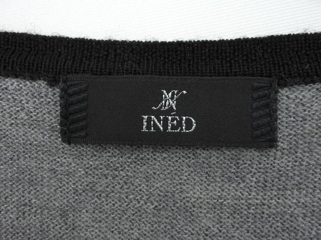 Yahoo!オークション - ネコポスOK INED イネド ウール100% レース カー...