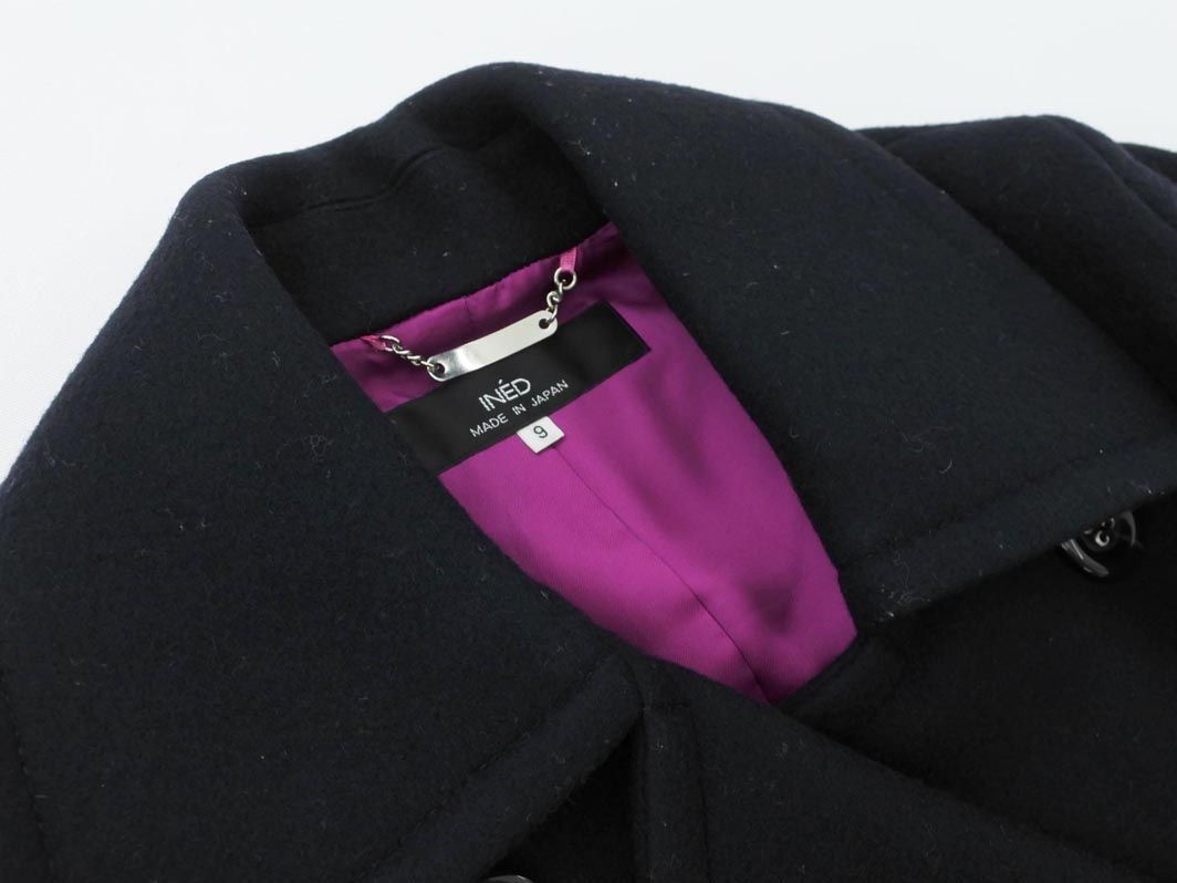 Yahoo!オークション - INED イネド ウール混 ダブルボタン ショート コ...