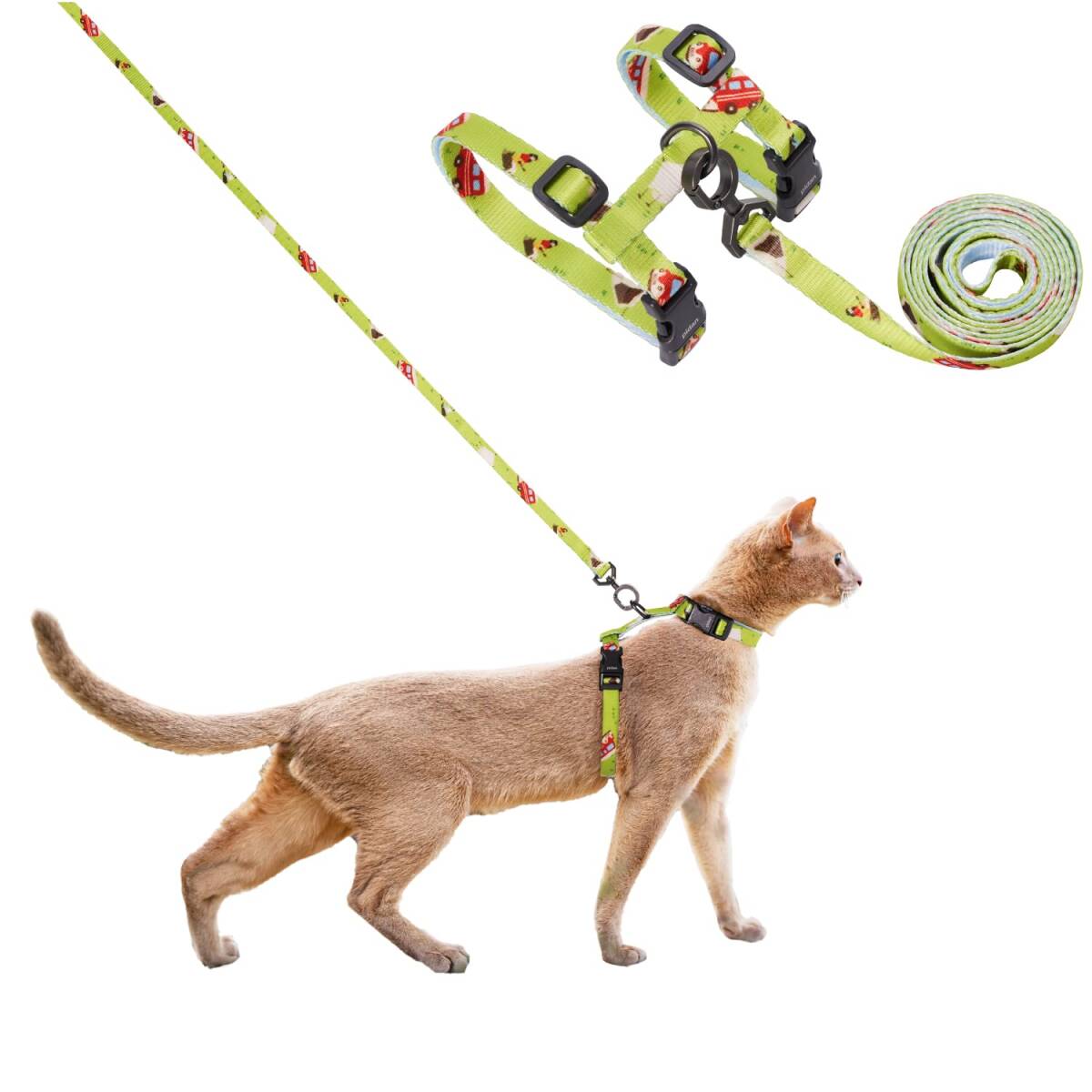 Yahoo!オークション - 【在庫処分】pidan 猫 ハーネス 抜けない ダブル...