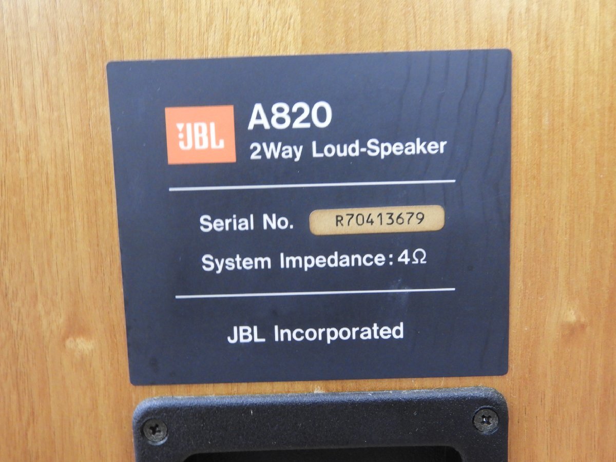 Yahoo!オークション - TG0825 JBL A820 スピーカーペア 中古