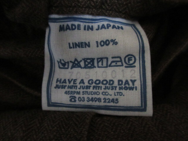 Yahoo!オークション - 45R 45rpm 23ss インドリネンヘリンボンのシャツ...