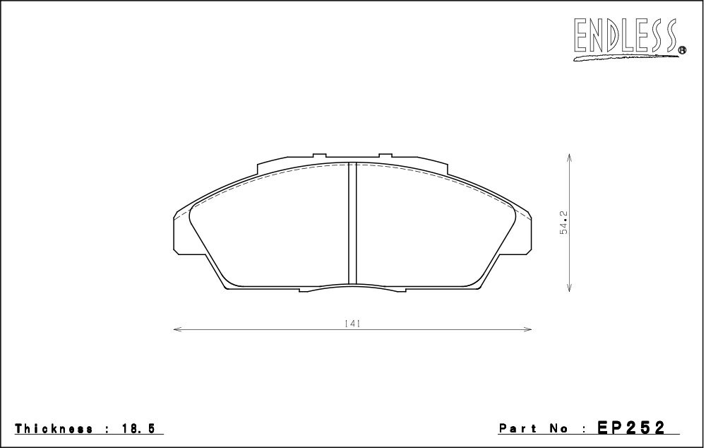 ENDLESS エンドレス ブレーキパッド CC35 type-E N84M フロント用 アコードワゴン CB9 H1.9 H6.1 EP252CC35(ブレーキパッド)｜売買された ...