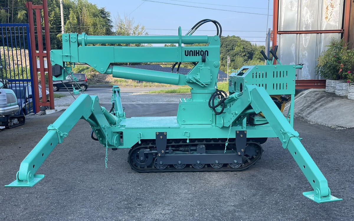 Yahoo!オークション - ユニコン カニクレーン 4段ブーム ゴムクローラ...