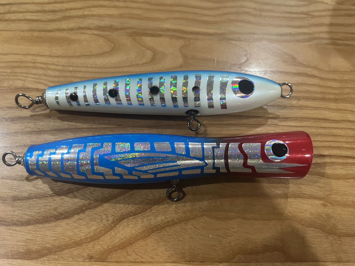 ③大型トップウォーター 180 2個 セット ウッド素材 ダイビング ③大型トップウォーター 180 2個 セット ウッド素材 ダイビング