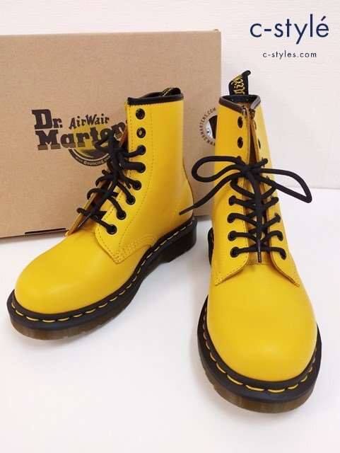 Y865c 人気 Dr.Martens ドクターマーチン 8ホールブーツ UK4 イエロー 1460 24614700 Y(中古)のヤフオク落札情報