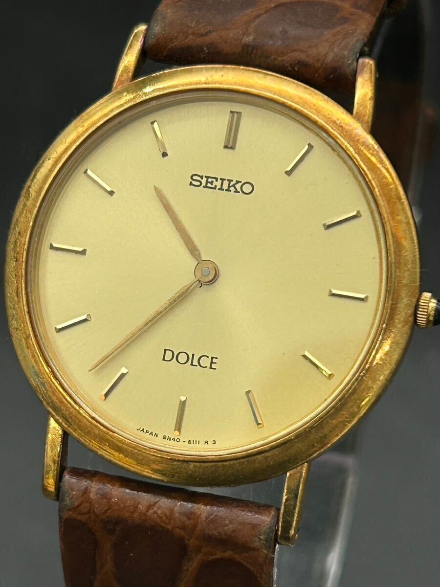曽我部 9月 No.12 SEIKO DOLCE 18KT 腕時計 クォーツ レザーベルト(その他)｜売買されたオークション情報、yahooの商品情報をアーカイブ公開 - オークファン ...