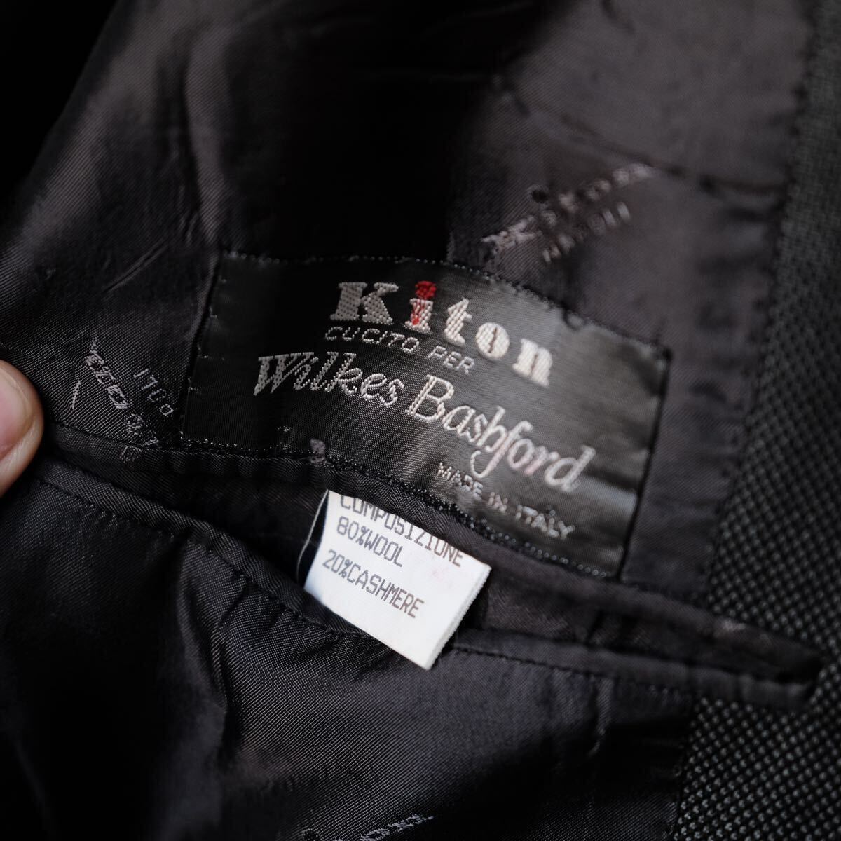 美品Kiton キートン カシミヤウールバーズアイグレージャケット 美品Kiton キートン カシミヤウールバーズアイグレージャケット