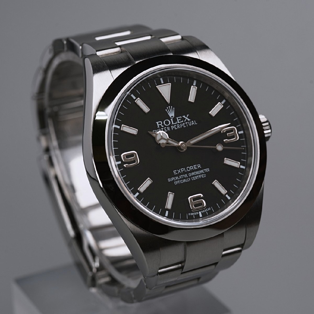 OH済 廃盤39mm ロレックス エクスプローラー1 214270 ランダム ブラックアウト文字盤(本体)｜売買されたオークション情報、yahooの商品情報をアーカイブ公開 - オークファン ...