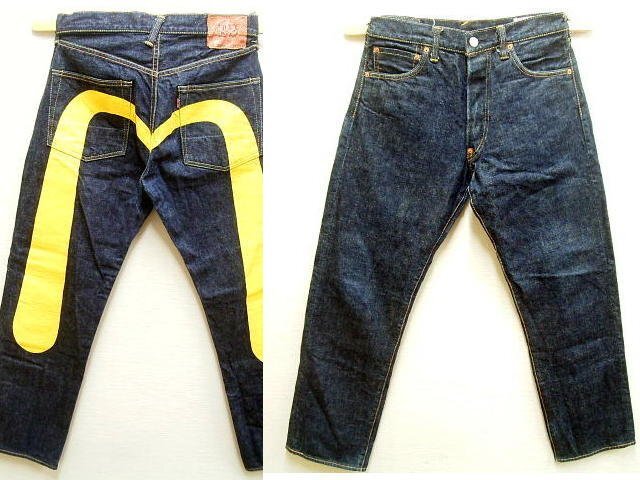 Yahoo!オークション - 即決[W31]濃紺 EVISU 2000 NO.2 日本製 ビンテー...