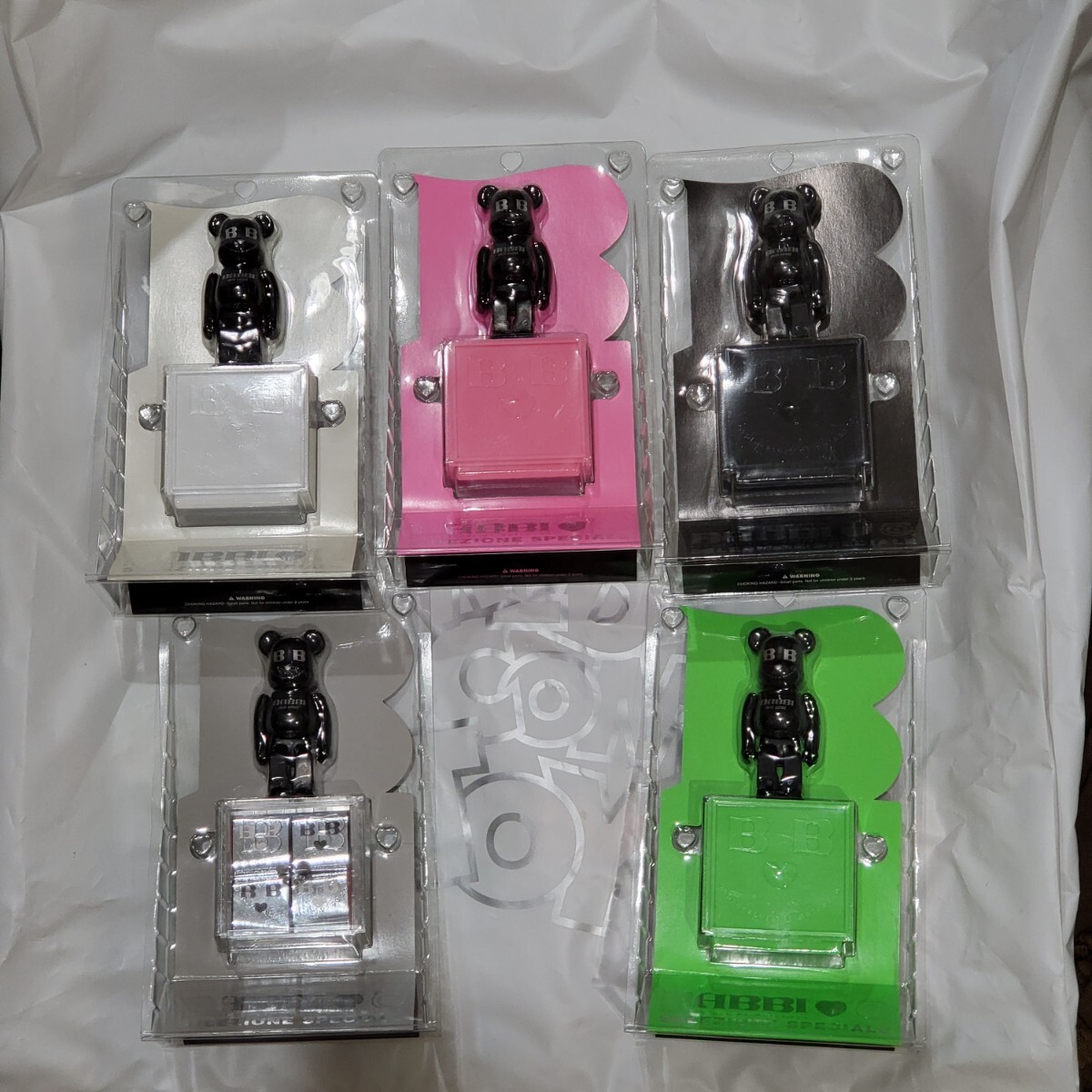 Yahoo!オークション - babbi ベアブリック 100% 5種セット BE@RBRICK B...