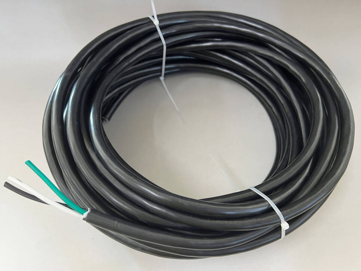 Yahoo!オークション - ビニルキャブタイヤ丸形コード 3芯 12AWG(3.31m...