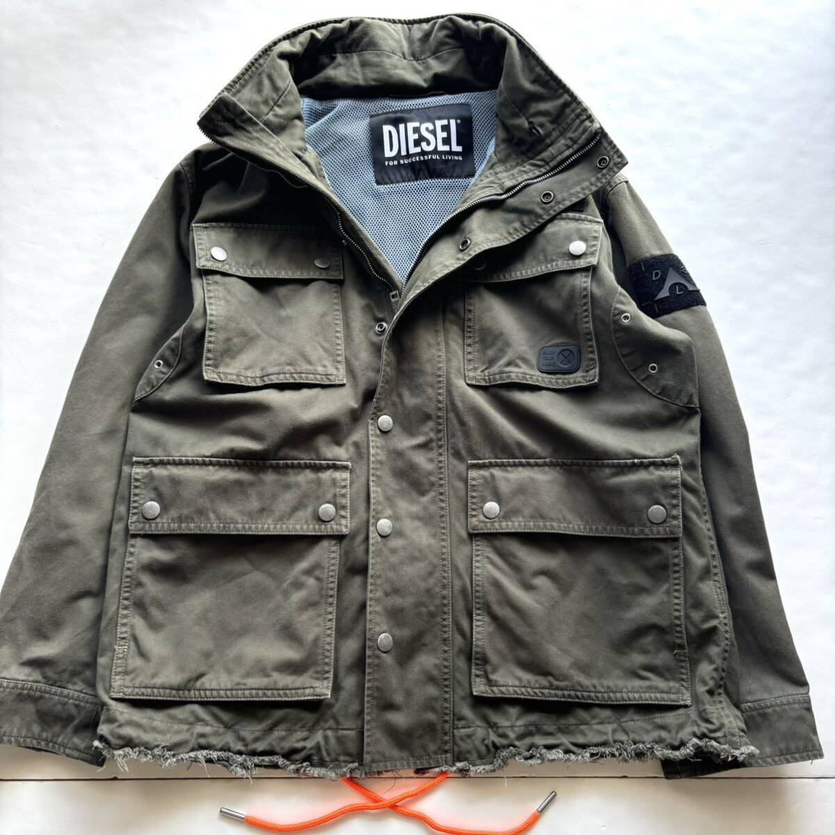 Yahoo!オークション - 【美品】DIESEL ディーゼル ミリタリージャケッ...