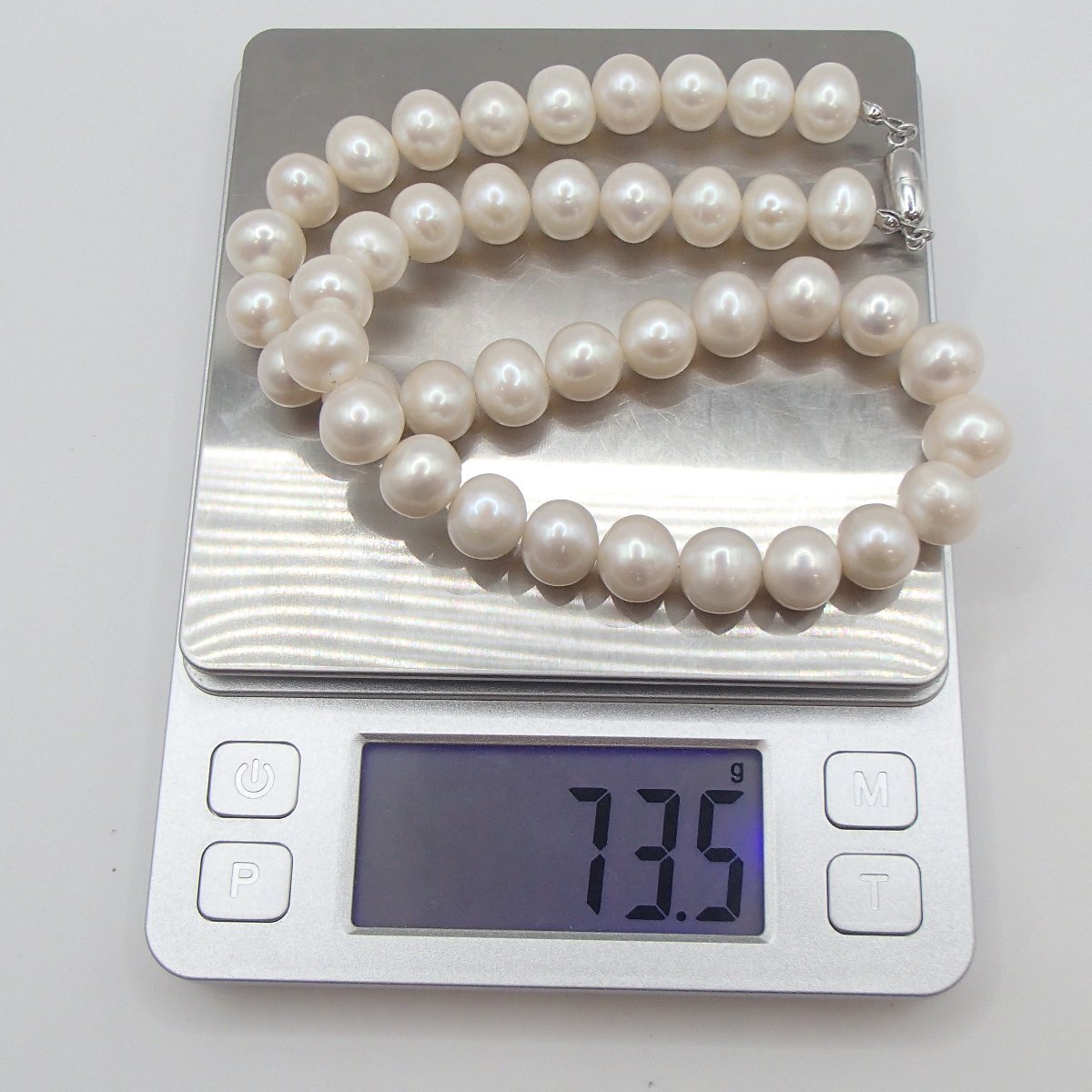 Yahoo!オークション - パール ネックレス /K14WG 約68.5g 丸玉12.5㎜/...