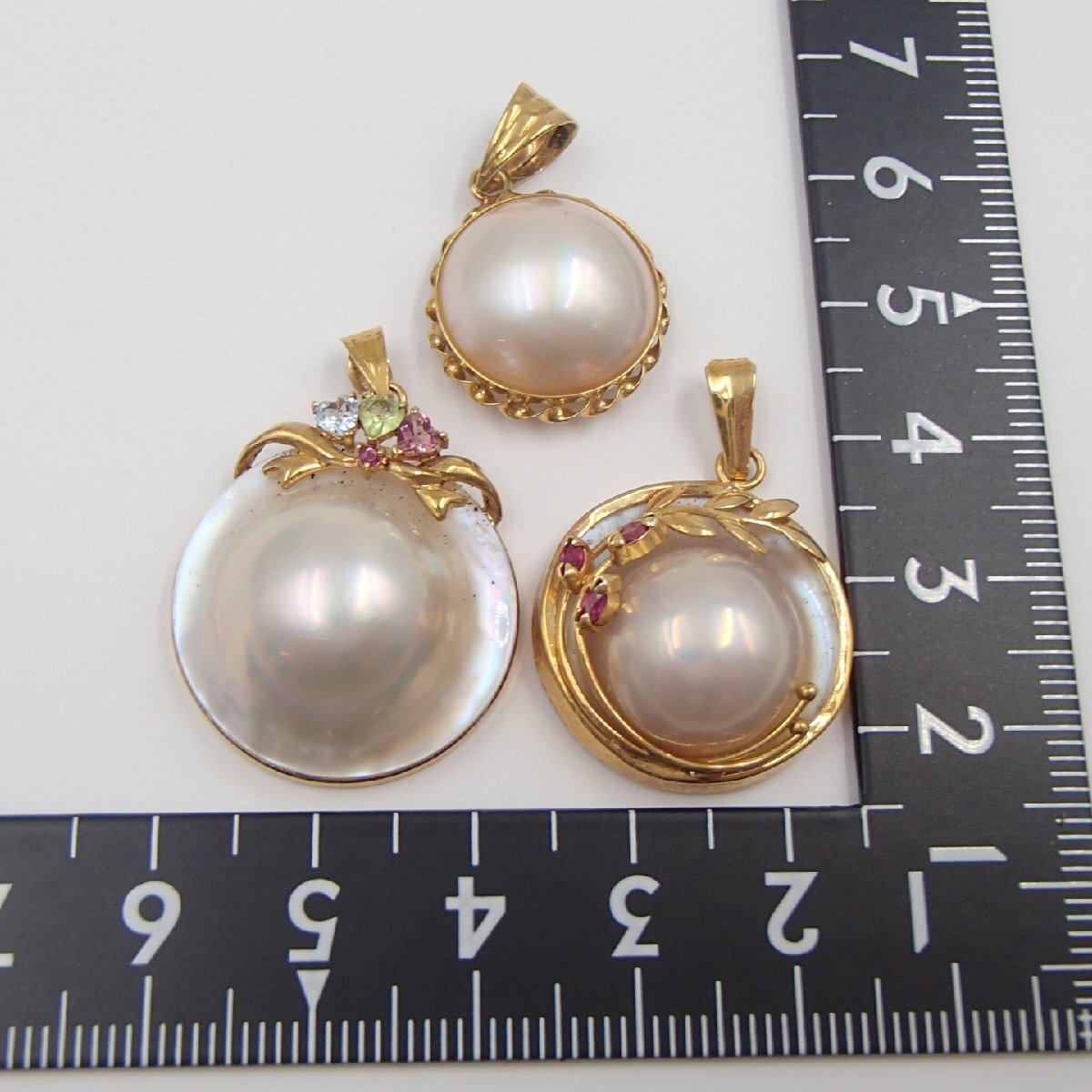 マベパール ペンダントトップ ペンダント /K18 750 重量約6.3g 約5.4g 約3.1g/ 色石 真珠 アクセサリー MM(その他)｜売買されたオークション情報、yahooの商品情報 ...