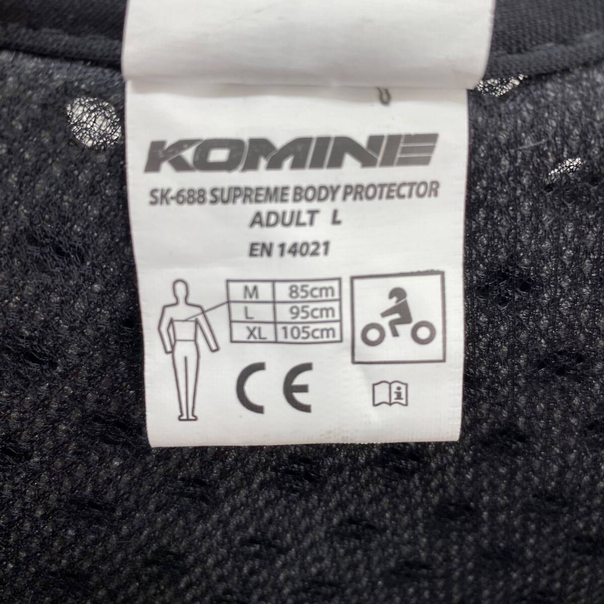 Yahoo!オークション - KOMINE コミネ SK-688 スプリーム ボディプロテ...