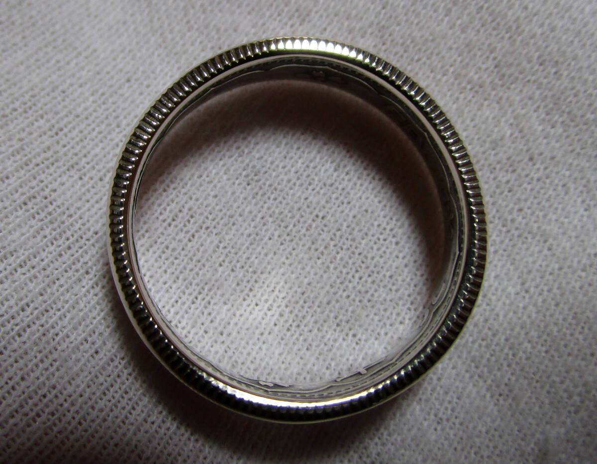 Yahoo!オークション - 【s301】 コインリング 小型50銭 銀貨 ハン...