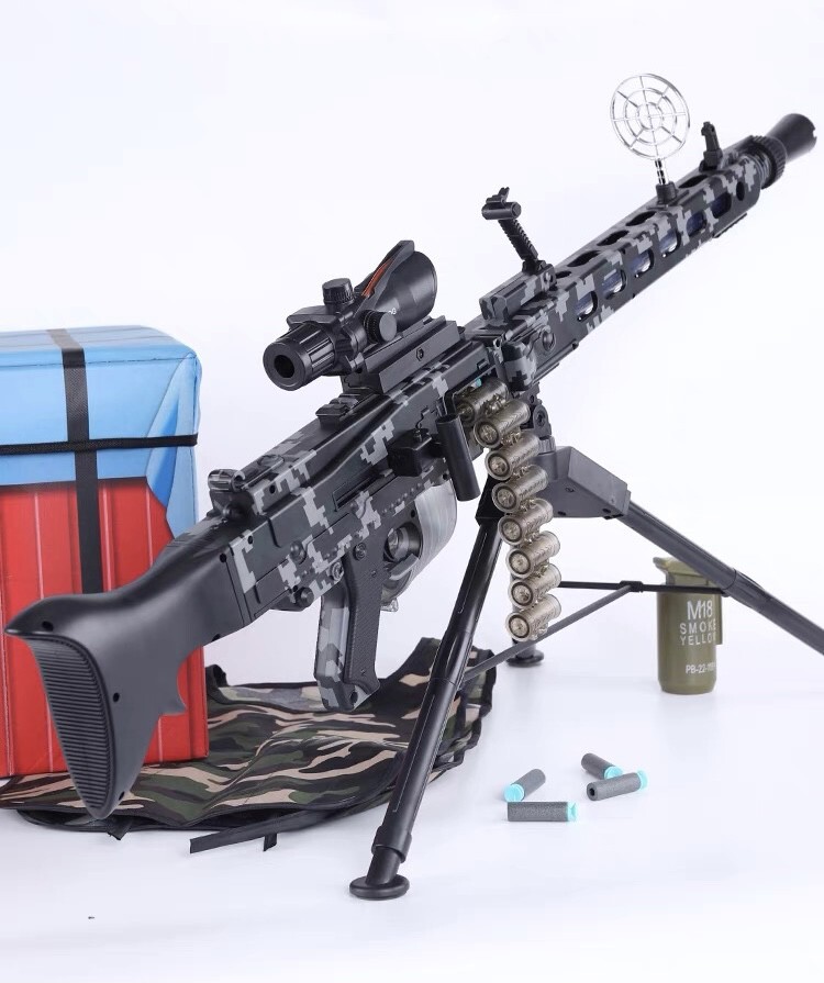 Yahoo!オークション - MG3風電動スポンジダーツトイガン ナーフ ドラム...