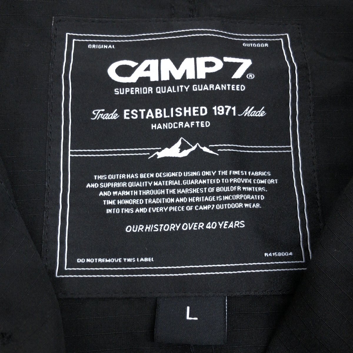 Yahoo!オークション - 美品 CAMP7 キャンプ7 撥水 ファティーグジャケ...