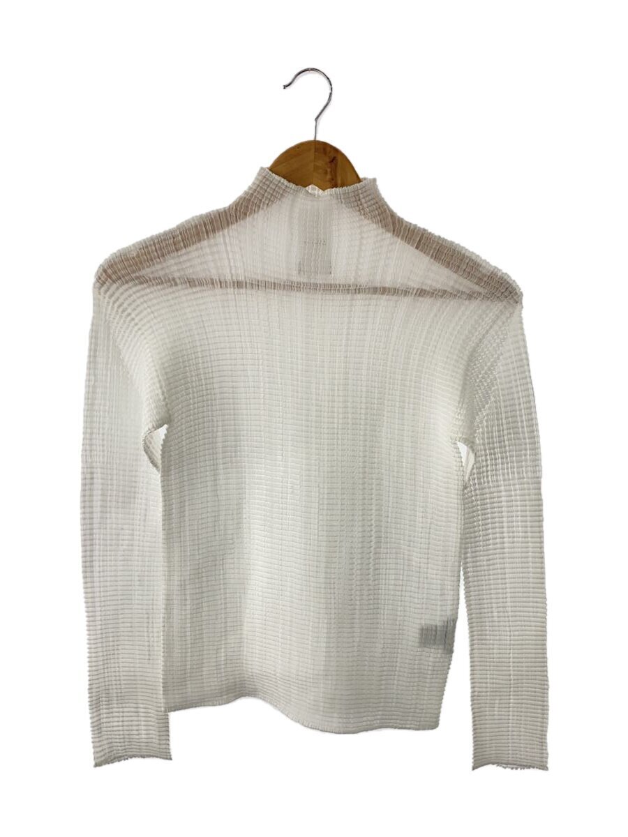 ISSEY MIYAKE◇トップス/2/ポリエステル/WHT/IM41FJ402 ISSEY MIYAKE◇トップス/2/ポリエステル/WHT/IM41FJ402