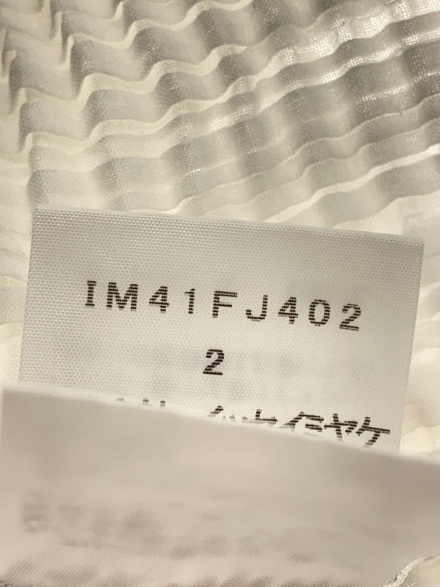 ISSEY MIYAKE◇トップス/2/ポリエステル/WHT/IM41FJ402 ISSEY MIYAKE◇トップス/2/ポリエステル/WHT/IM41FJ402
