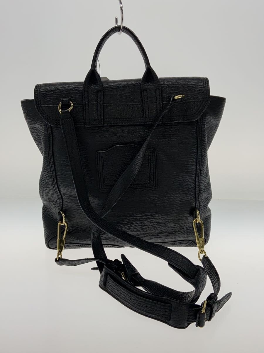 3.1 Phillip Lim◇リュック/レザー/ブラック/無地/2way 3.1 Phillip Lim◇リュック/レザー/ブラック/無地/2way